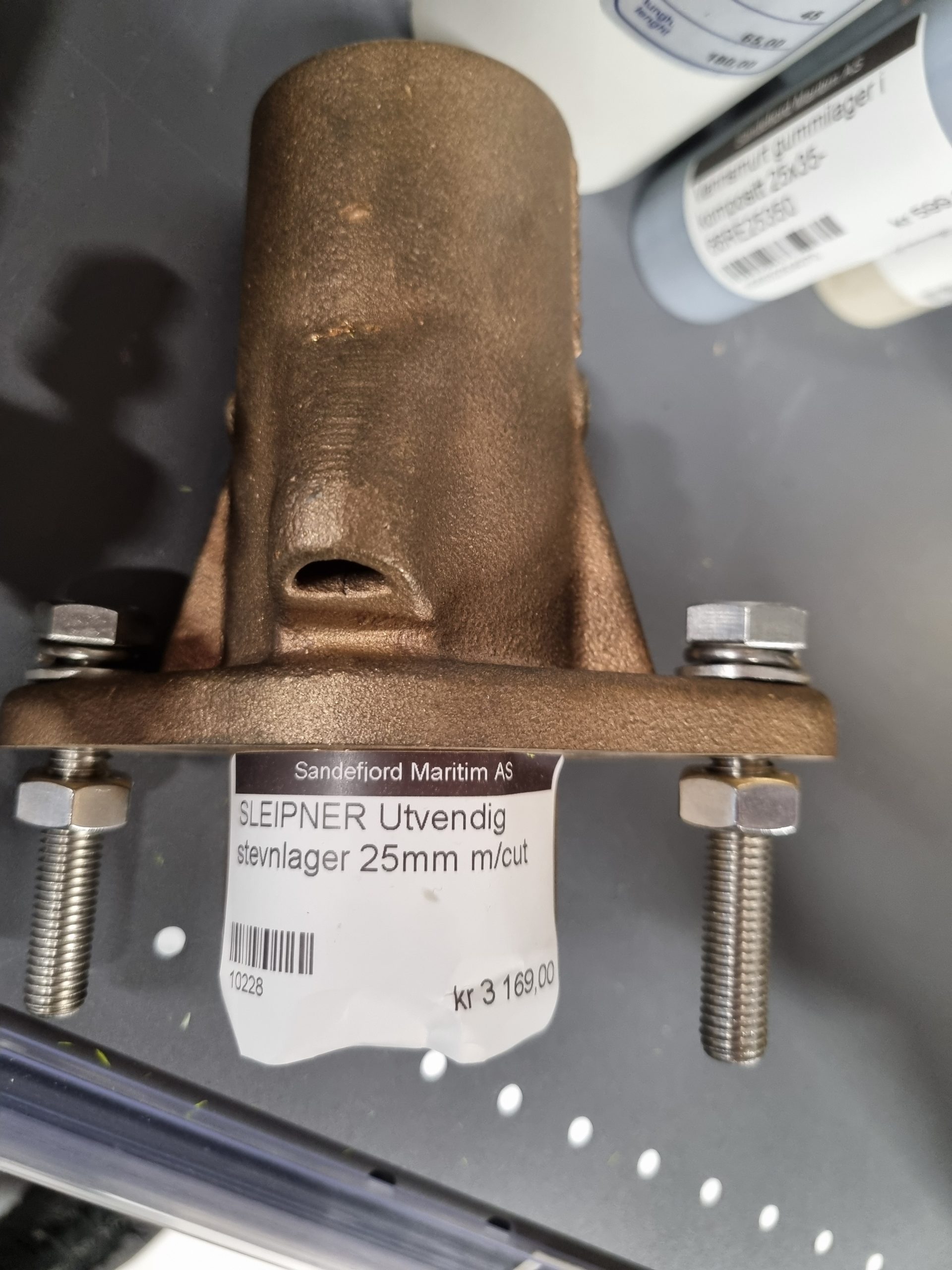 Utvendig stevnlager for aksel Ø25mm med vannsmurt lager – Sandefjord ...